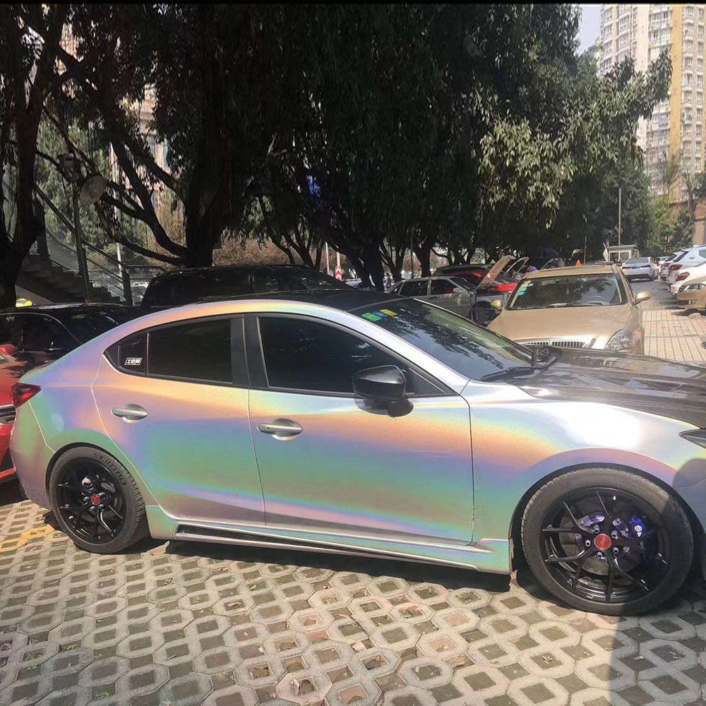 Gloss White Iridescent Car Wrap – wrapteck