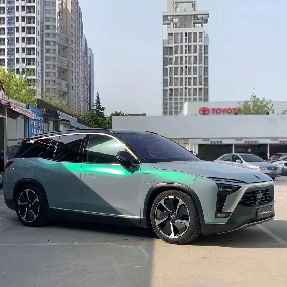 Twin Color Metallic Color Shift Wrap Lime Grey – wrapteck