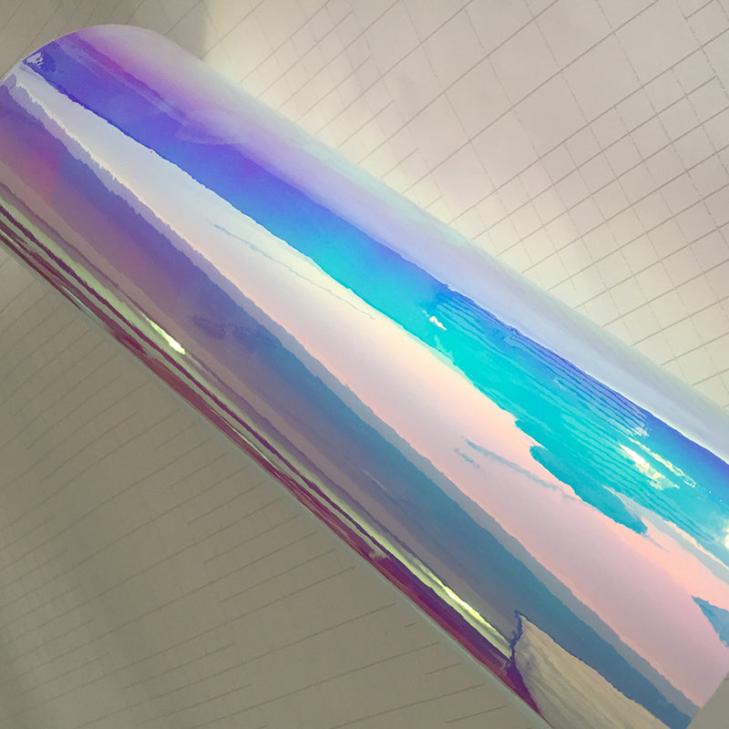 Rainbow Chrome White Vinyl Wrap – wrapteck